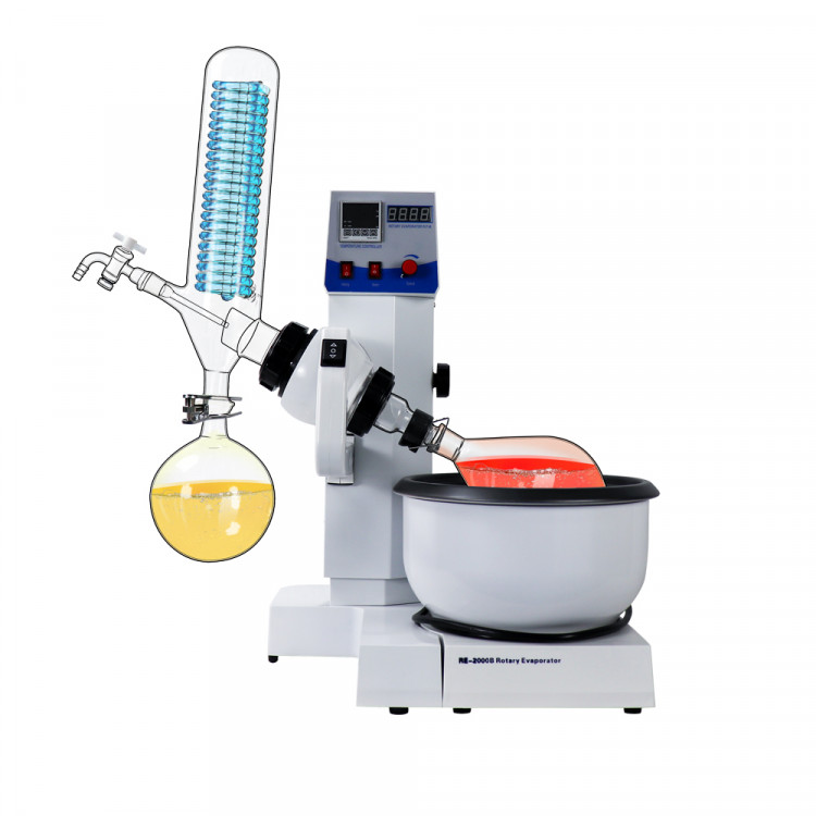 Роторный испаритель RE-2000B на 2 литра, LCD дисплей купить по выгодной цене с доставкой в ...